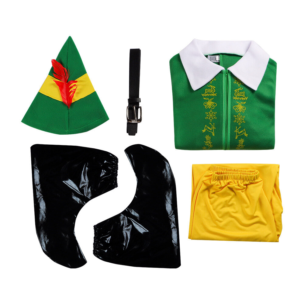 Костюм "Рождественский эльф", детский, зеленый