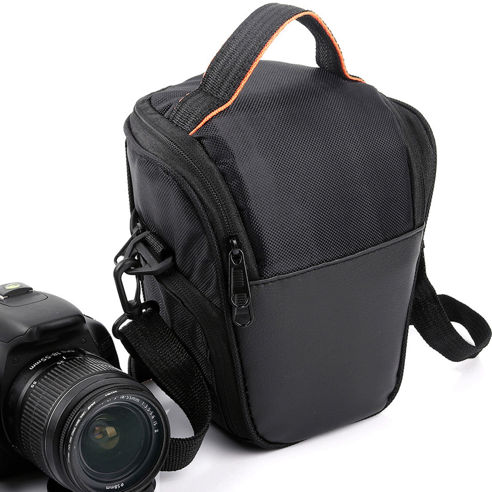 Сумка для беззеркальной камеры DSLR SLR Водонепроницаемая сумка через плечо для фотографов Черная
