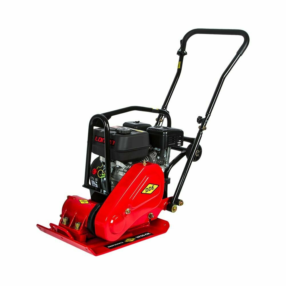 Виброплита DDE VP60-СK дв. Lonсin 6.5 л. с. плита 500 360 мм до 380 кв. м/час 65 кг гл. упл. 28 см колеса шт