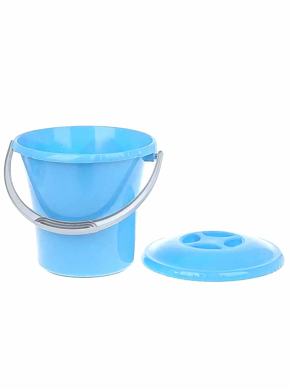 Ведро пищевое с крышкой голубое, 10 л