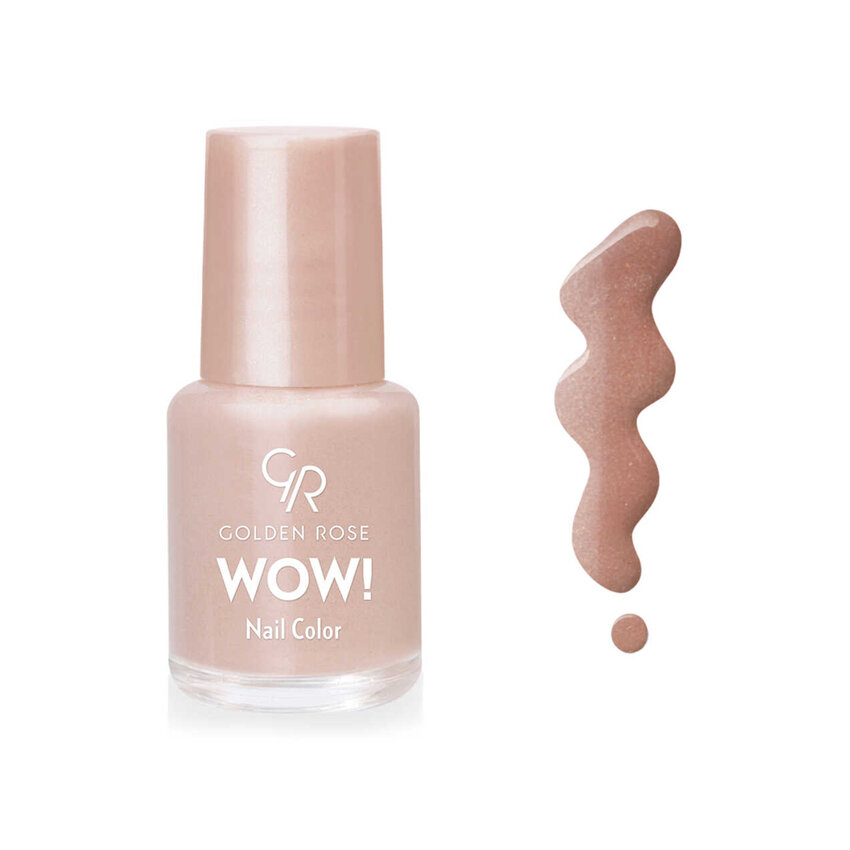 Лак для ногтей Golden Rose Wow Nail Color, глянцевый, нюд, без парабенов