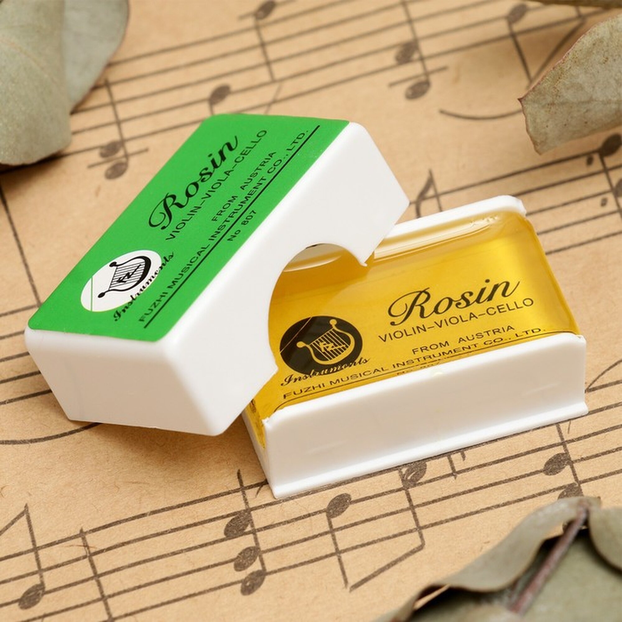 Канифоль Music Life, для скрипки, желтая/зеленая, пластик, 4.5x3x1.5 см