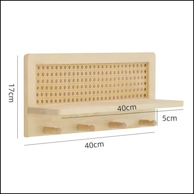Деревянный настенный крючок из ротанга, Деревянный настенный крючок из ротанга