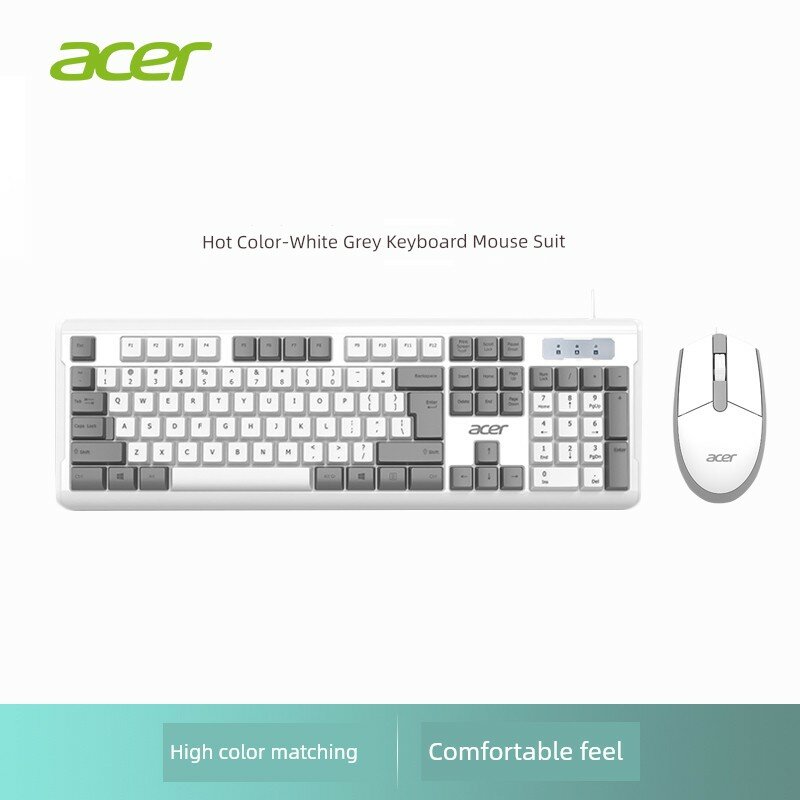 Комплект механической клавиатуры и мыши Acer для настольных компьютеров и ноутбуков, проводная внешняя клавиатура для