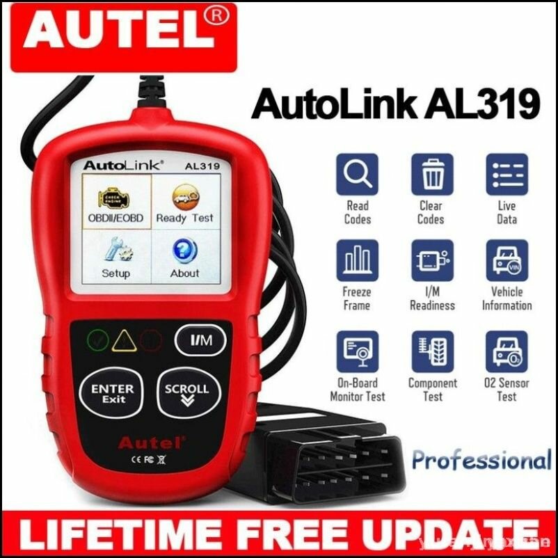 Эксклюзивный сканер Autel AL319 для диагностики OBD2