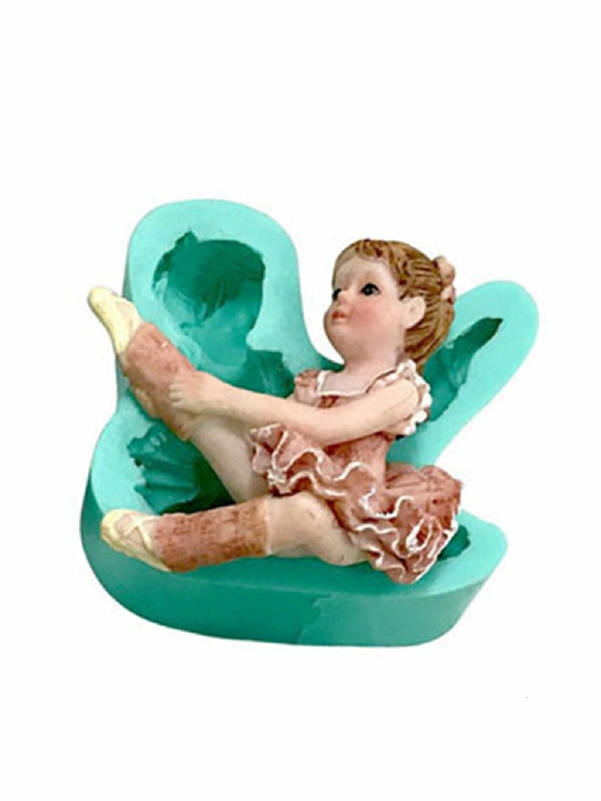 1 балетная девушка для занятий йогой и танцами, силиконовая форма, случайный цвет формы-F1226BL