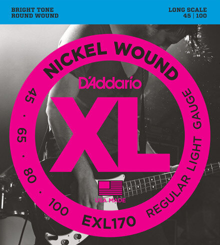 Струны для бас-гитары D'Addario EXL170XL NICKEL WOUND