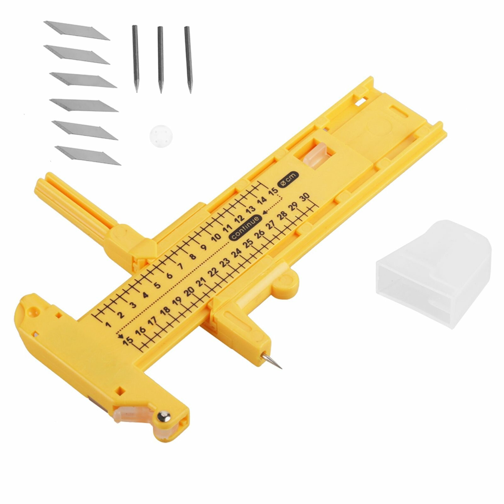 Инструмент для резки круга Art Craft Rotary Compass для бумаги, картона, кожи, резины, многоцелевой роторный резак 6-в-1 с регулируемым радиусом