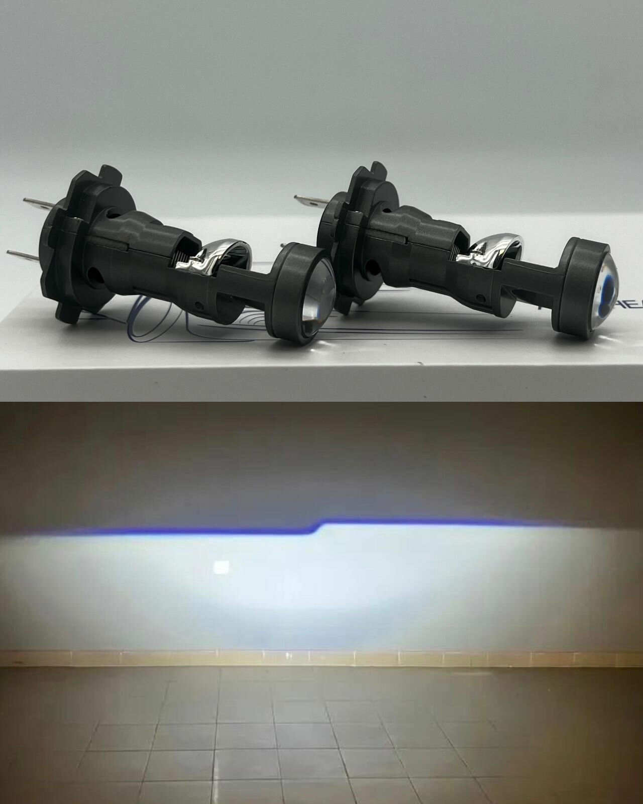 Led лампы с линзой Mini H7 для фар без штатных линз 70W / Светодиодные лампы LEd H7