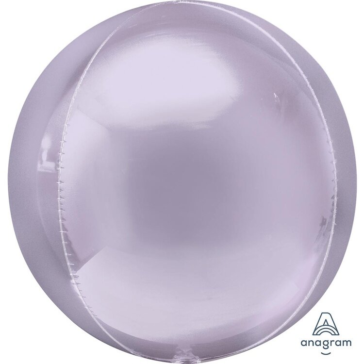 Воздушный шар Anagram 3D сфера, без рисунка, 16" Пастель Lilac
