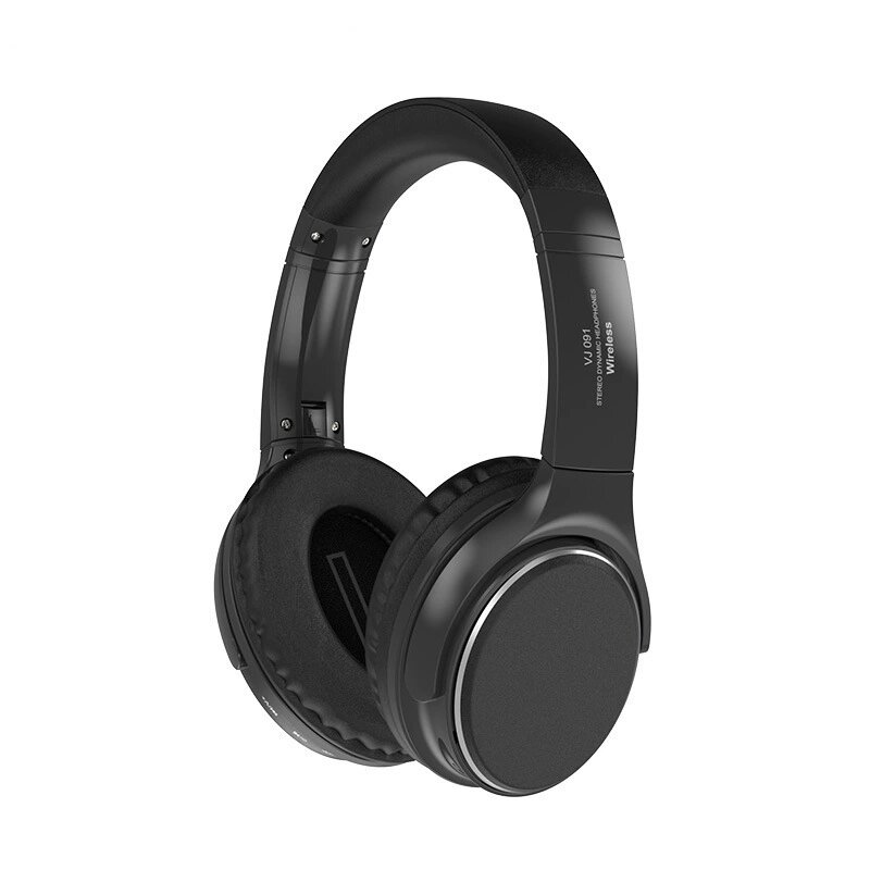 Складные беспроводные наушники Bluetooth с FM-радио для спорта, доступны в черном
