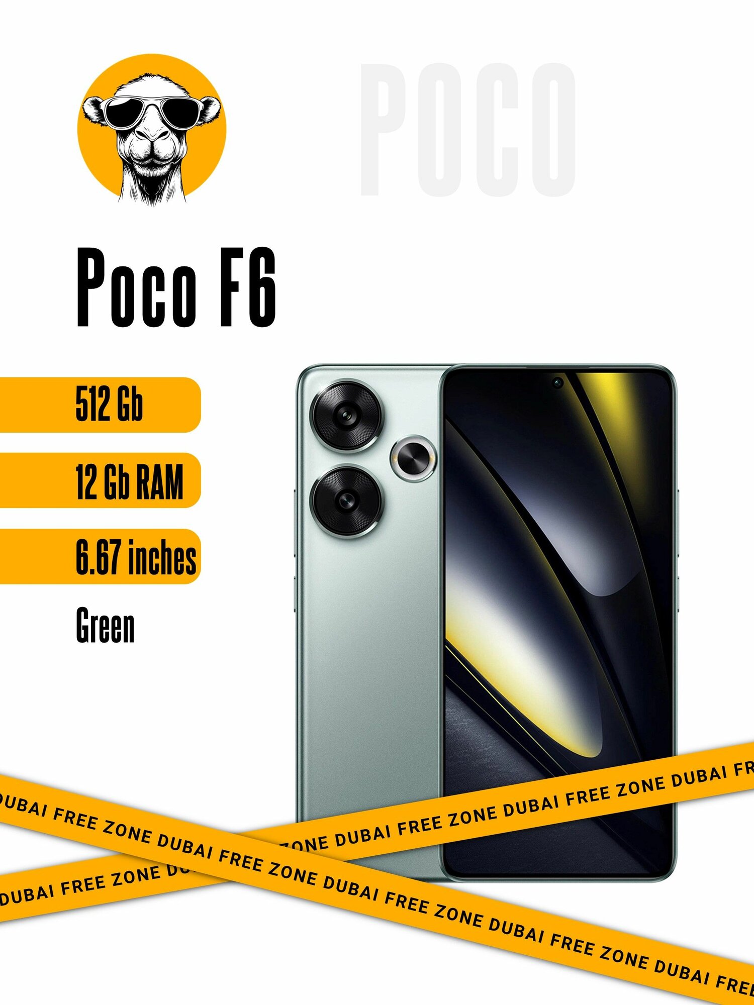 Смартфон Poco F6 12/512Gb Green/Зеленый