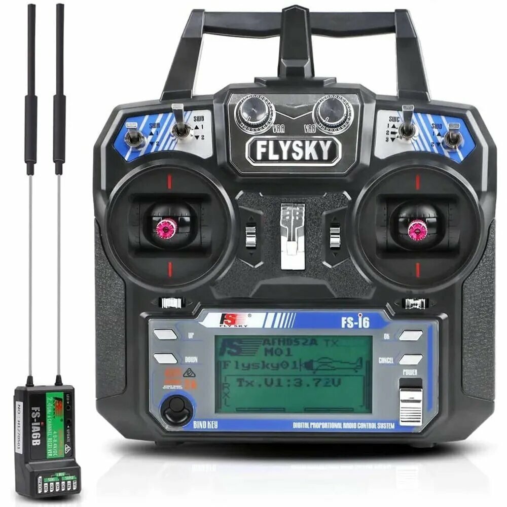 Радиоаппаратура 2.4GHz FlySky FS-i6 с приемником FS-IA6B