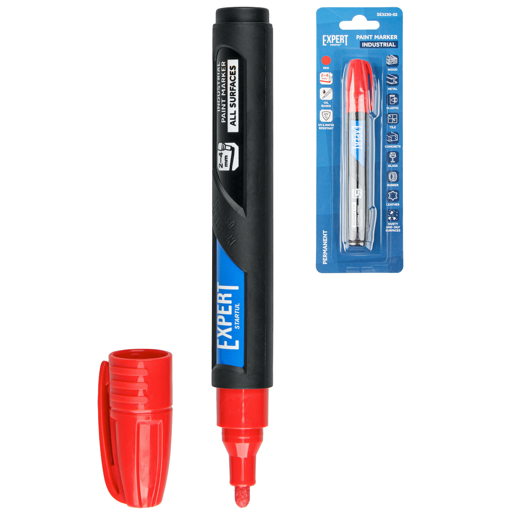 Маркер строительный перманентный EXPERT STARTUL красный (SE3230-02)