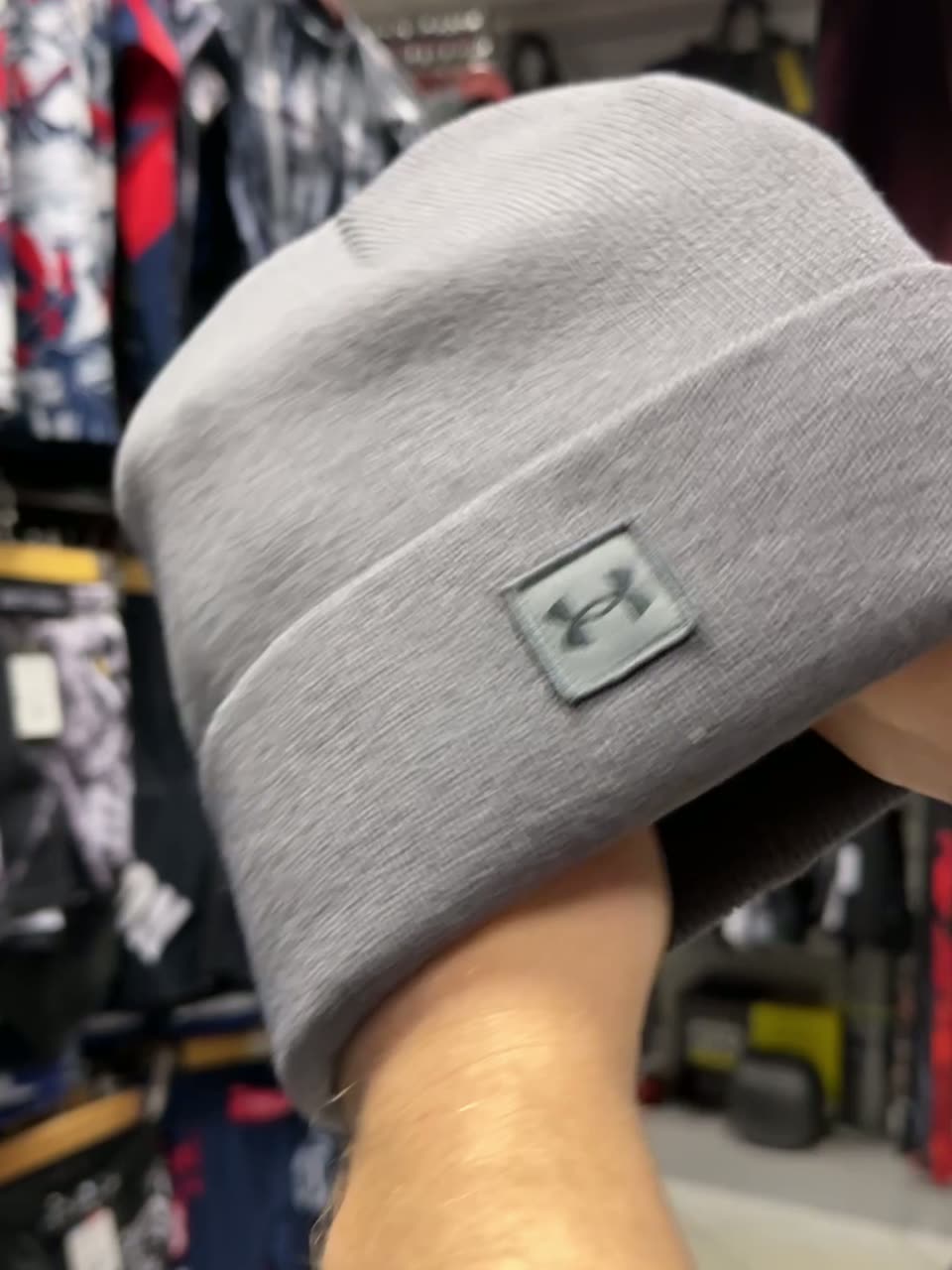Шапка-бини Under Armour Halftime Cuff для мужчин, размер OneSize, серая — фото 1