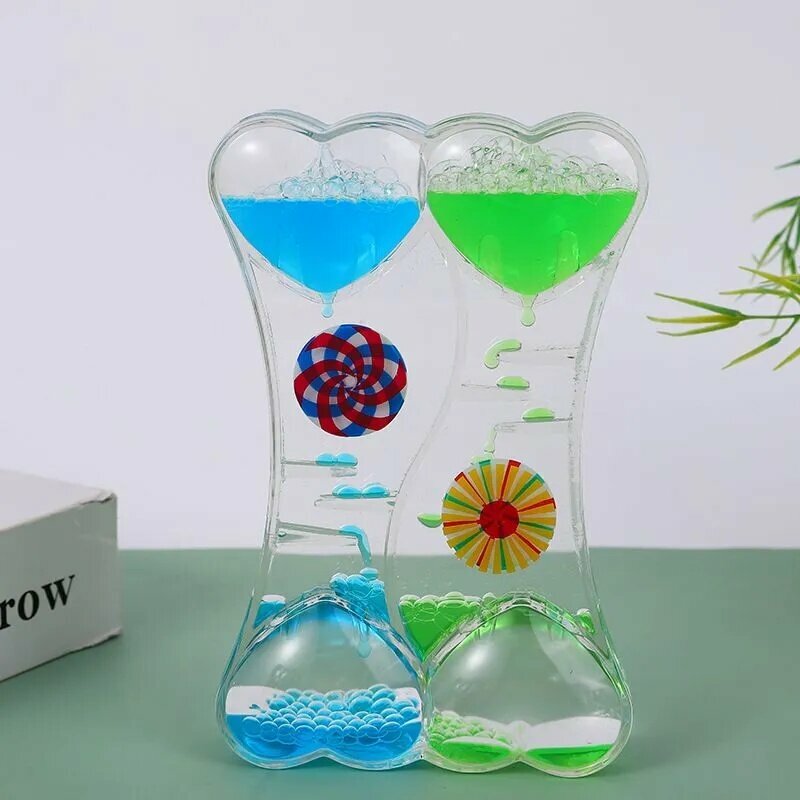 Жидкие часы антистресс, успокаивающий релаксант, Гелевые песочные часы, Антистресс с Волной в Жидкости