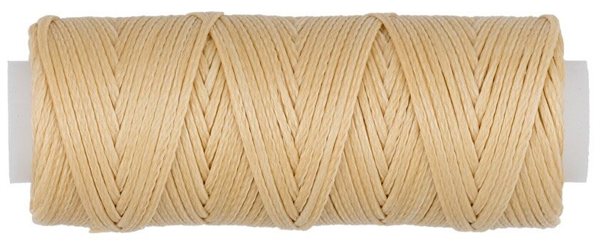 LC-001 Нитки для кожи вощёные, плоские 0.8 мм 25 м №004 св. бежевый натуральный