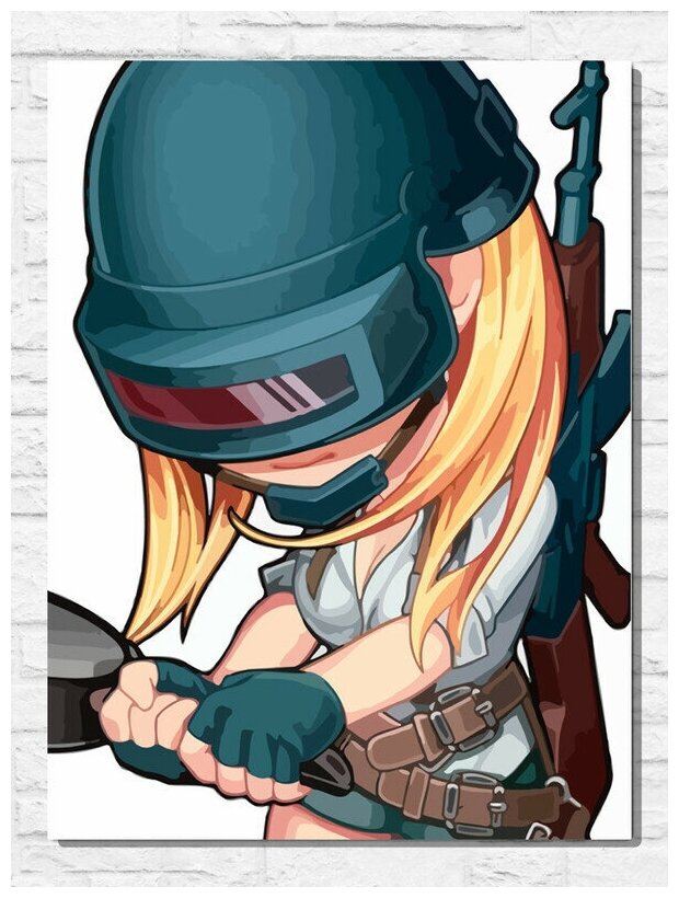 Картина по номерам на холсте игра PUBG пубг (PS, Xbox, PC, Switch) - 9717 В 30x40