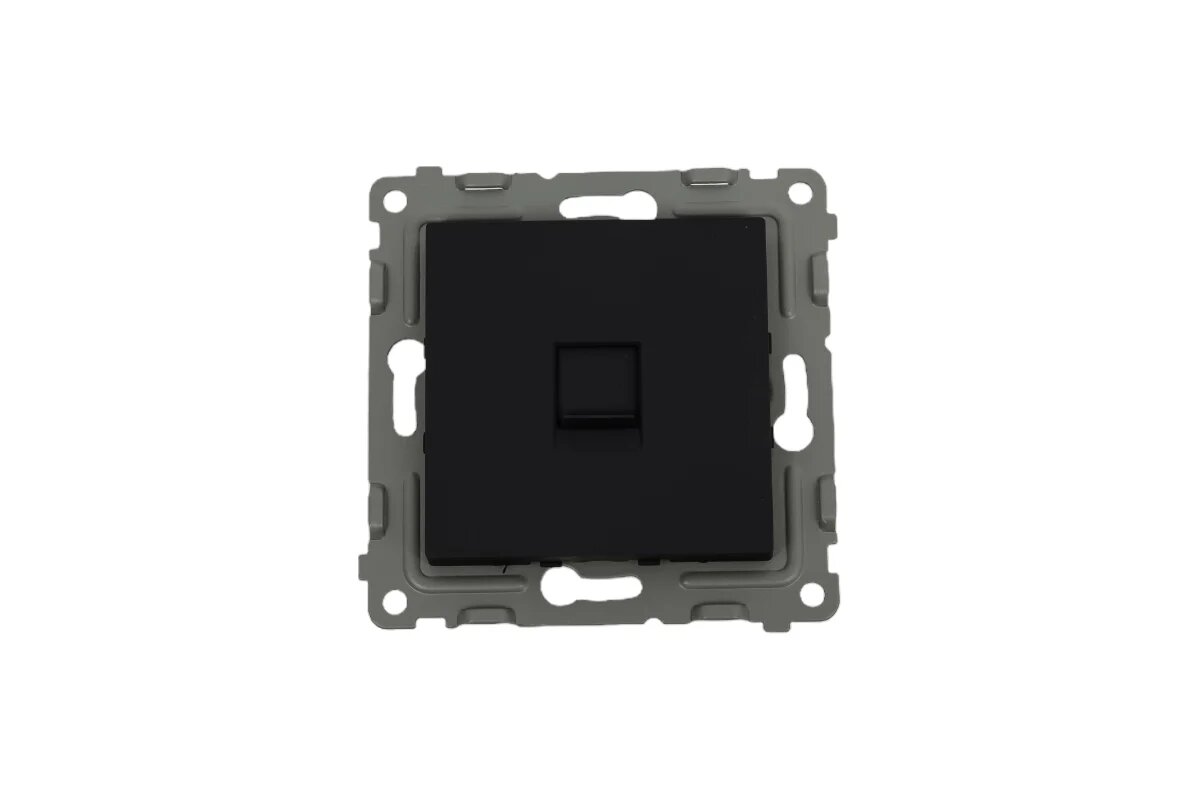 Розетка компьютерная 1-м СП Pixel RJ45 кат.5E механизм карбон TOKOV ELECTRIC TKE-PX-RC1-C14