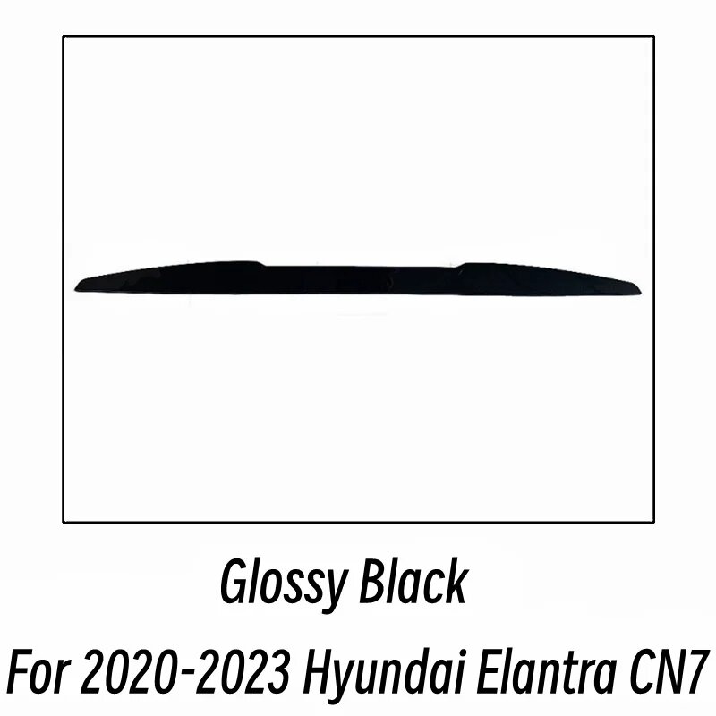 Для Hyundai Elantra CN7 2020-2023 Автомобильный задний спойлер для багажника Крылья Glossy Black
