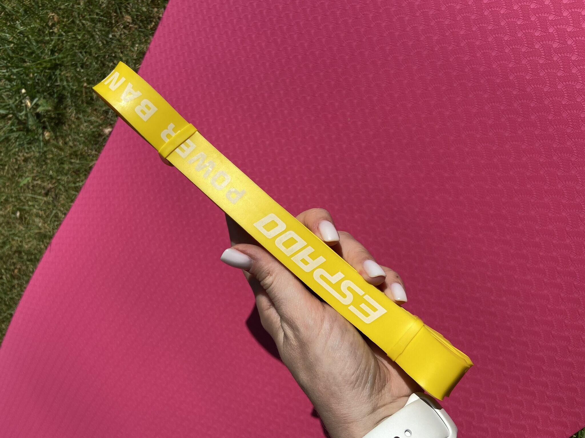 Петля для подтягивания ESPADO, многофункциональная, латекс, желтая, 208 см