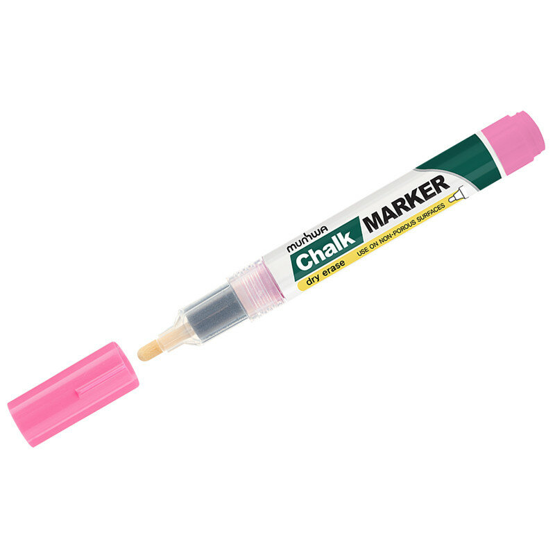 Маркер меловой MunHwa "Chalk Marker" розовый, 3мм, спиртовая основа, пакет, 227225