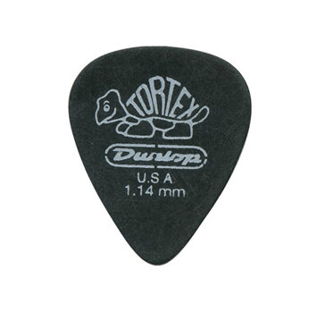 488P1.14 Tortex Pitch Black Standard Медиаторы 12шт, толщина 1,14мм, Dunlop
