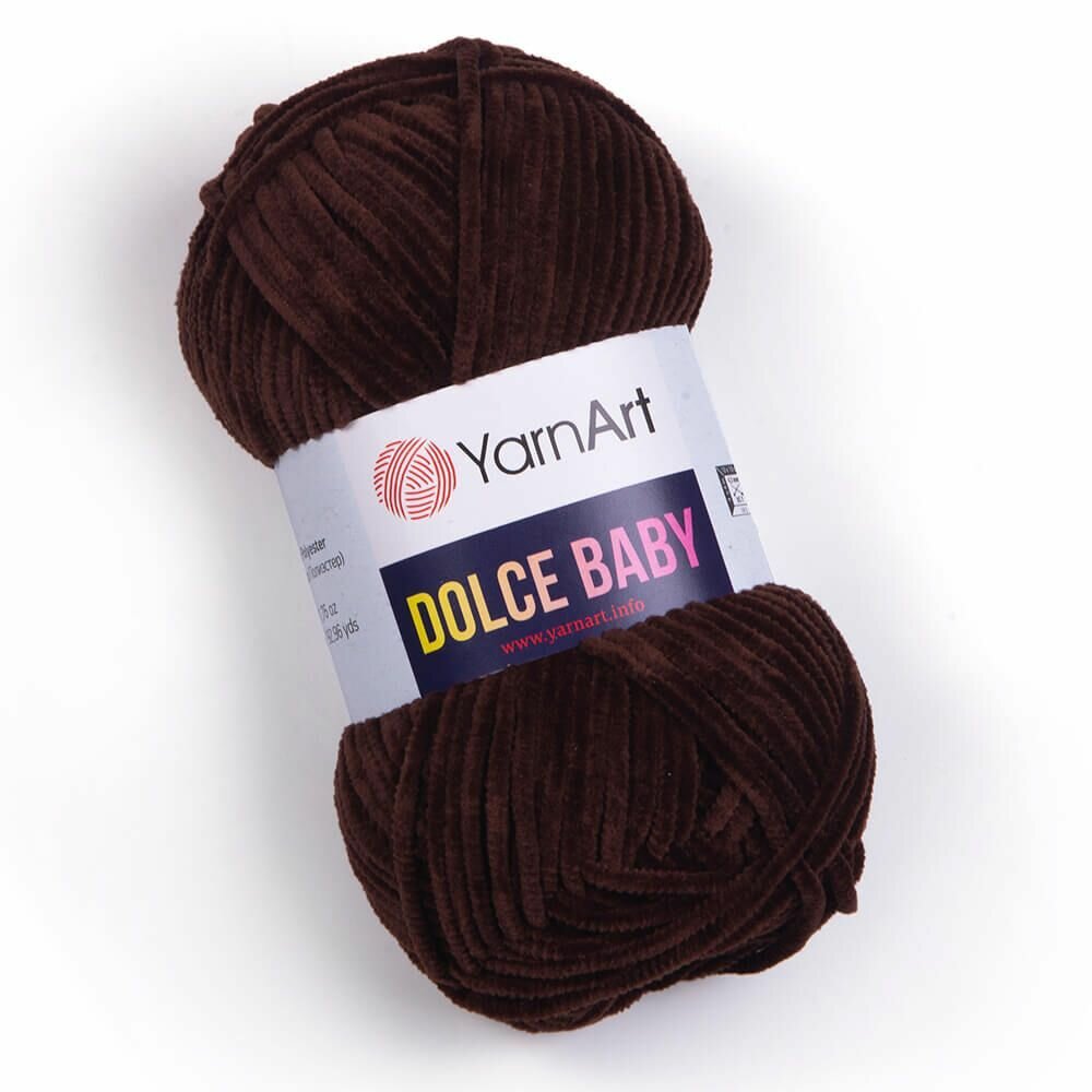 Пряжа Dolce Baby (YarnArt), шоколад - 775, 100% микрополиэстер, 5 мотков, 50 г, 85 м.