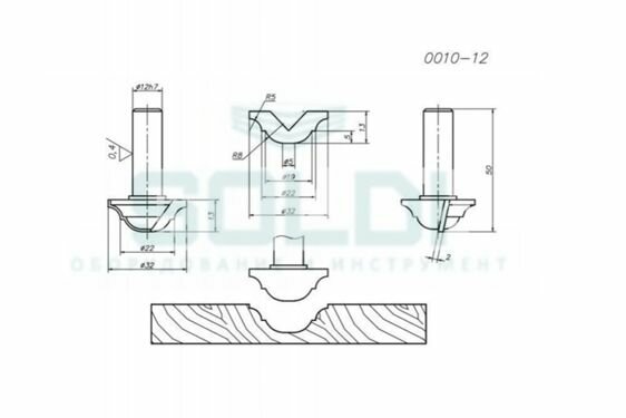 Фреза ST0010-12 PCD