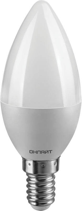 Лампа светодиодная 71 629 OLL-C37-6-230-4K-E14-FR 6Вт свеча 4000К нейтр. бел. E14 470лм 176-264В онлайт 71629