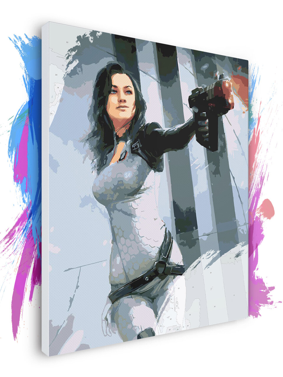 Картина по номерам на холсте Mass Effect Миранда Лоусон, 70 х 90 см