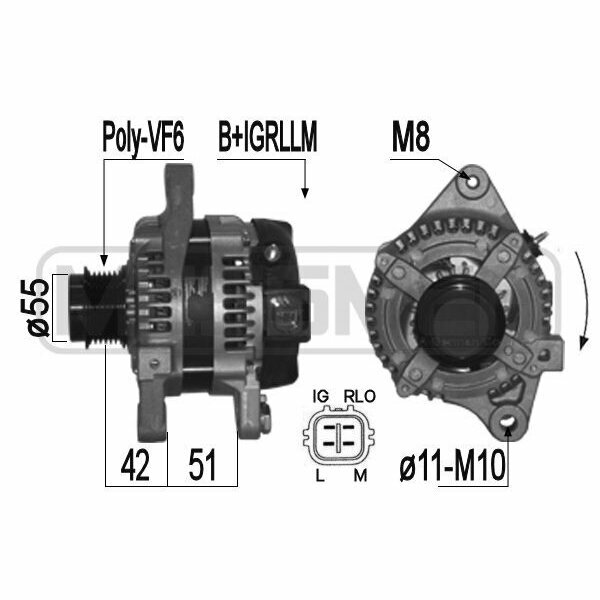 Генератор для автомобиля, ERA 209360 (1 шт.)