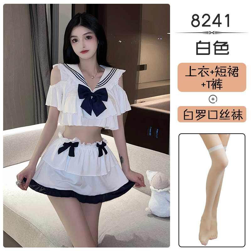 Сексуальные наряды школьниц с ноткой фантазии и соблазнительности, сексуальное нижнее белье, идеально подходящее для учениц в ролевых играх в постели, чистый и невинный стиль JK.