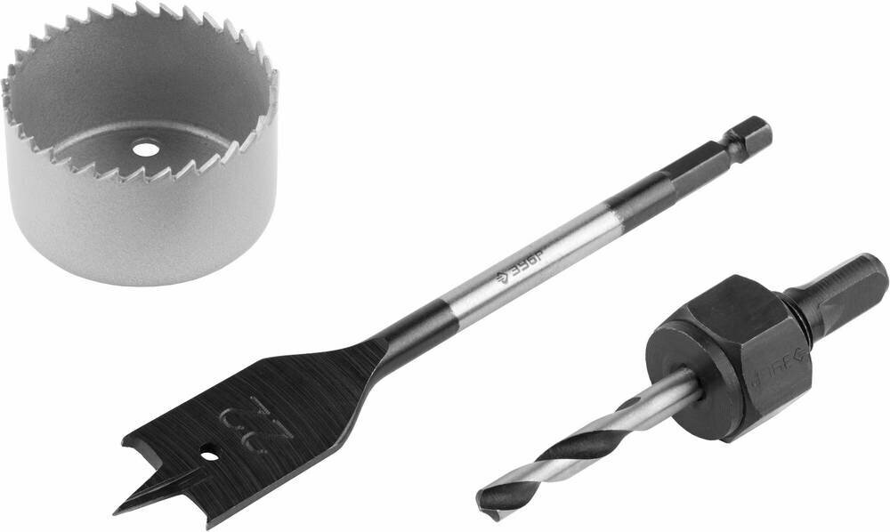 Набор для врезки замков ЗУБР, 48 мм, профессиональный инструмент