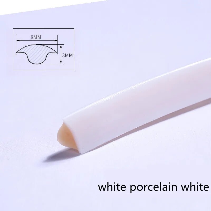 Самоклеящаяся декоративная лента для плинтуса 5 м Белый, White porcelain whit