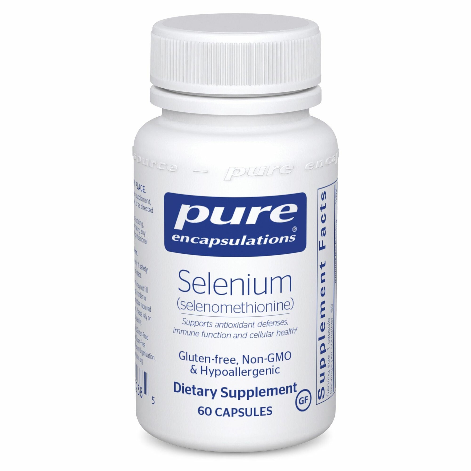 Pure Encapsulations, Selenium, Селен (селен метионин), 200 мкг, 60 капсул