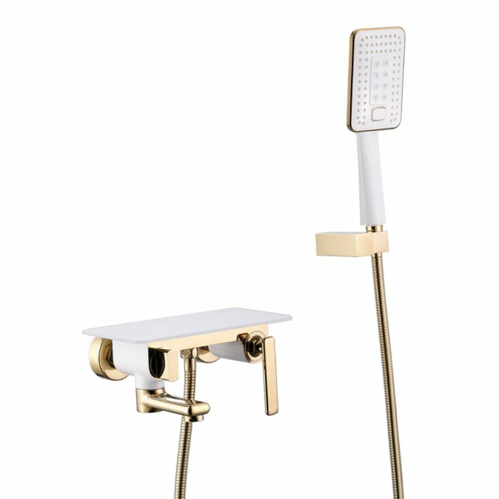Смеситель для ванны Lemark Mista LM6414WG, латунь, двухцветное покрытие, аэратор