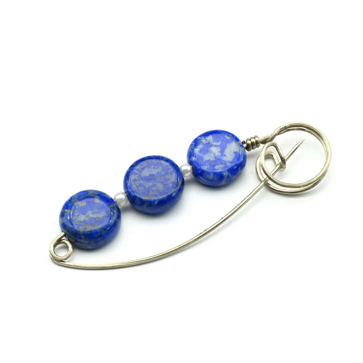 Брошь, лазурит