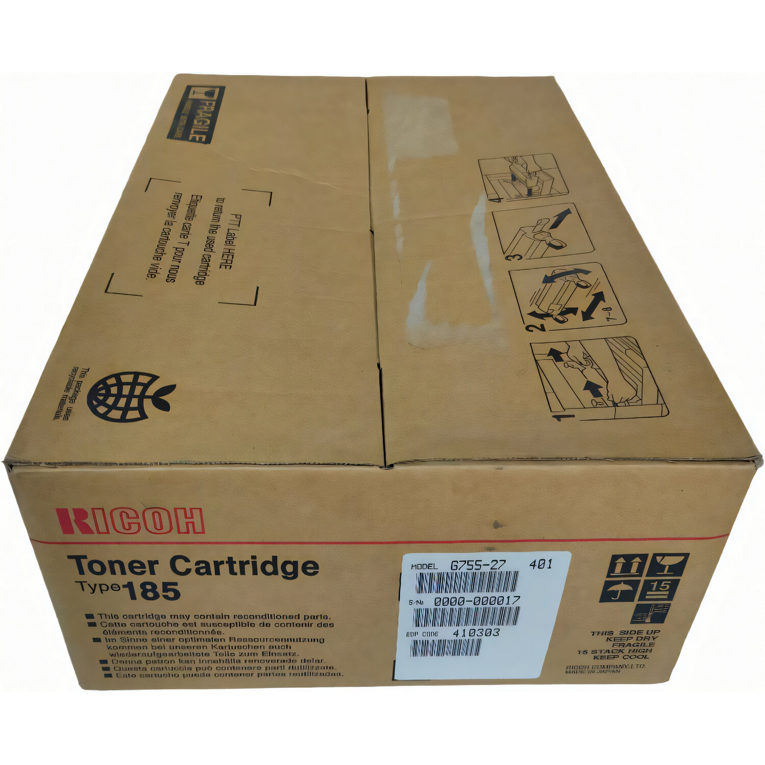 410303 Тонер Ricoh type 185 Aficio 150/180 12K