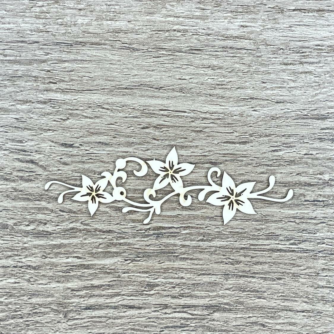 Чипборд "Веточка с цветами" толщина 1,55 мм