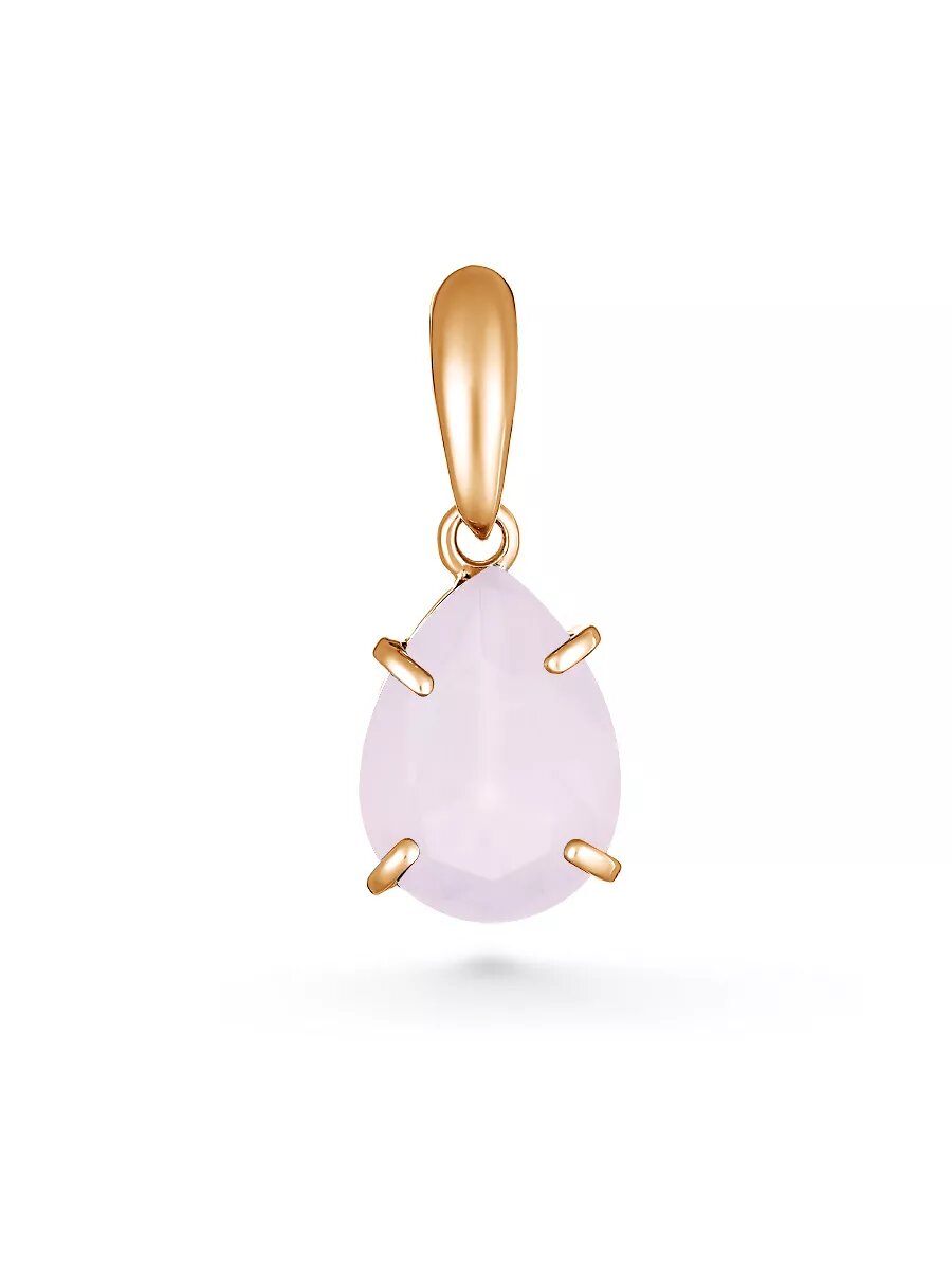 Подвеска, красное золото, 585 проба, агат, бриллиант