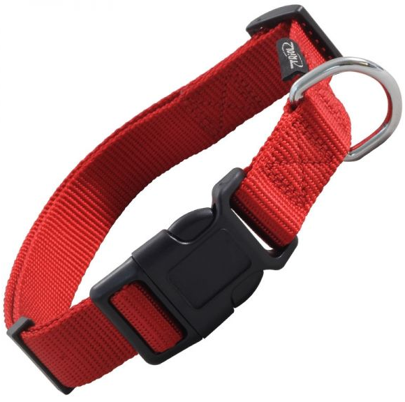 Triol Ошейник для животных, нейлон, красный, 34-49 см