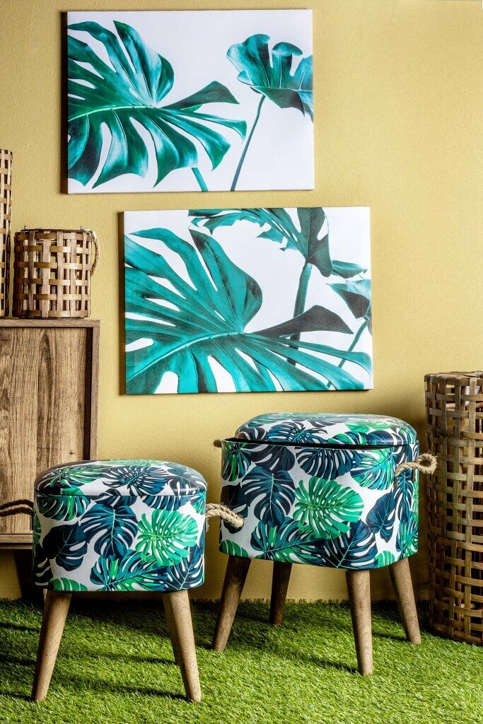 Пуфы набор 2 шт. BIZZOTTO FORESTIS storage 0720346 340х285х420h; 375х345х470h