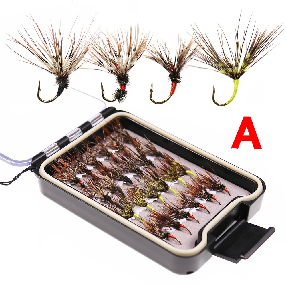 Bimoo Мухи для рыбалки Tenkara 24 шт. 24pcs set A