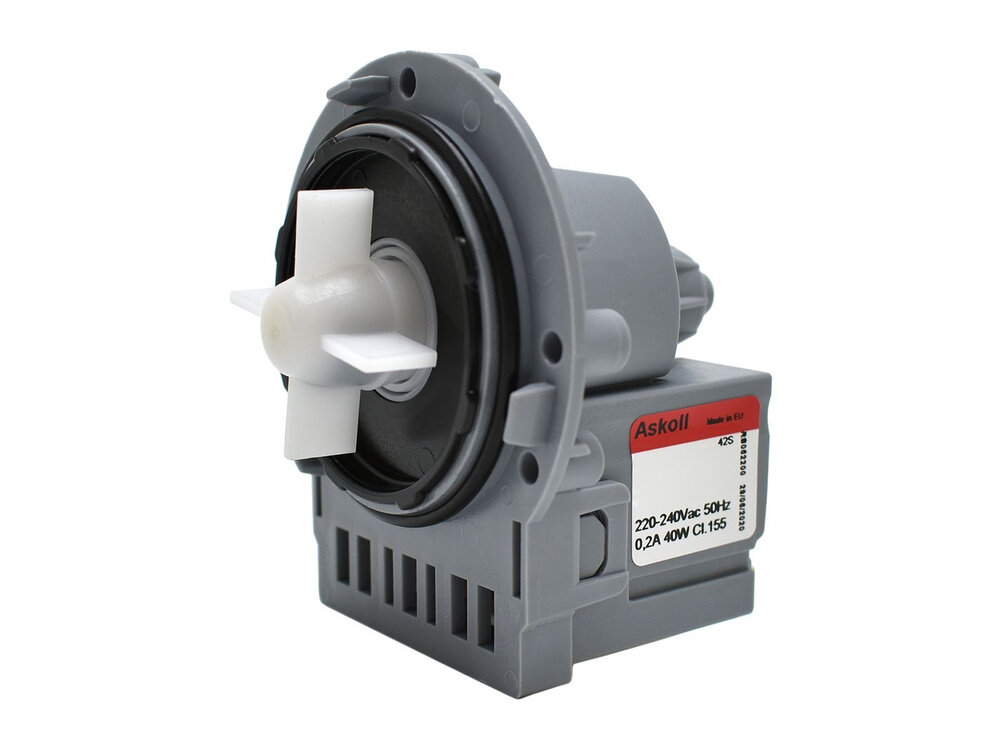 Насос сливной (помпа) без улитки 40W к стиральным машинам Indesit, Ariston, арт. 144997