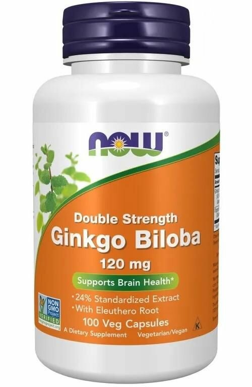 NOW Гинкго Плюс, капсулы, 100 шт. Ginkgo Biloba