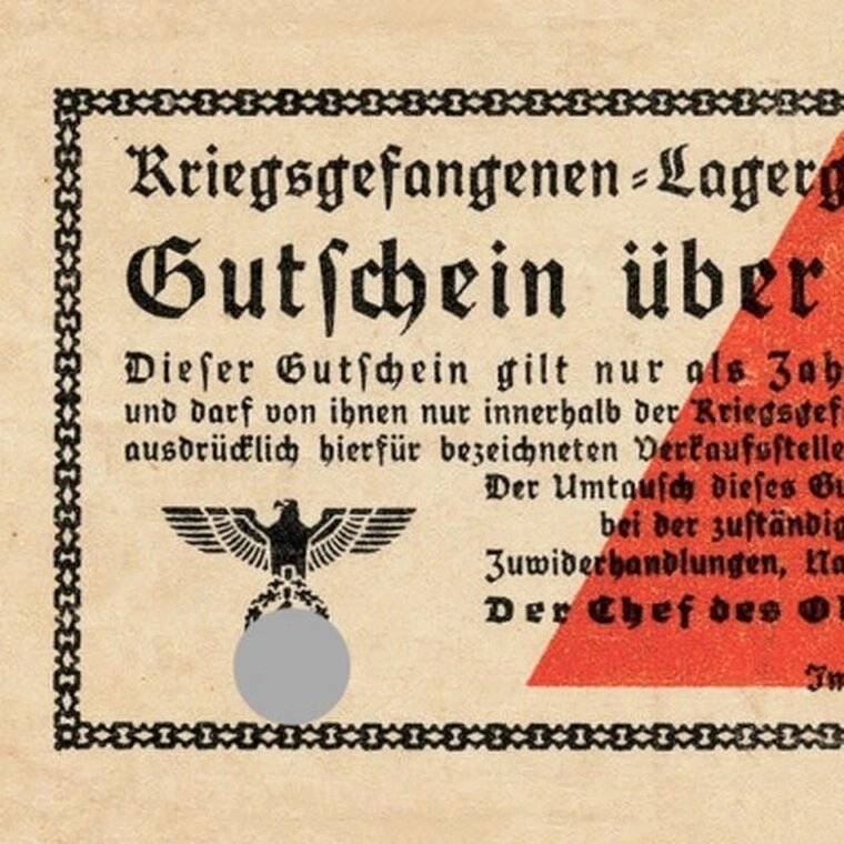 Германия 1 рейхсмарка 1939 для лагерей военнопленных, сувенирная копия, банкноты и купюры редкие коллекционные