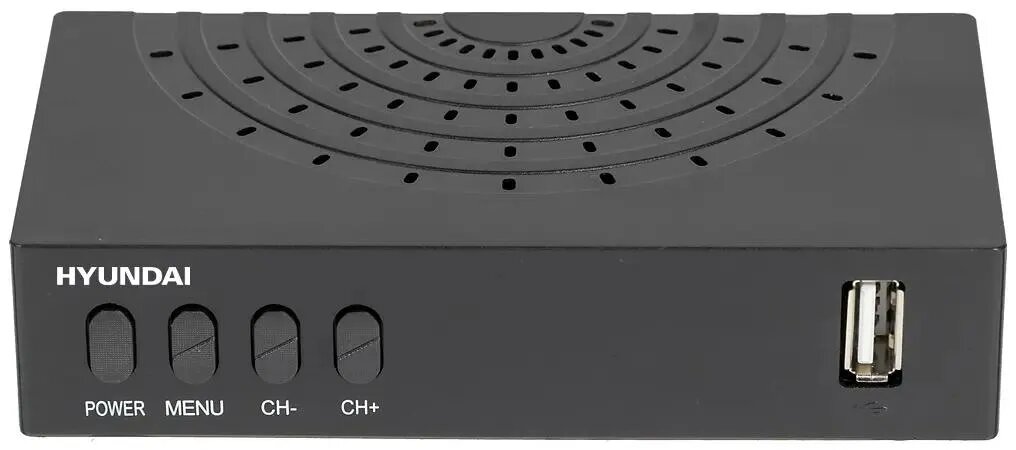 Ресивер HYUNDAI DVB-T2, корпус пластиковый, черный (H-DVB440)