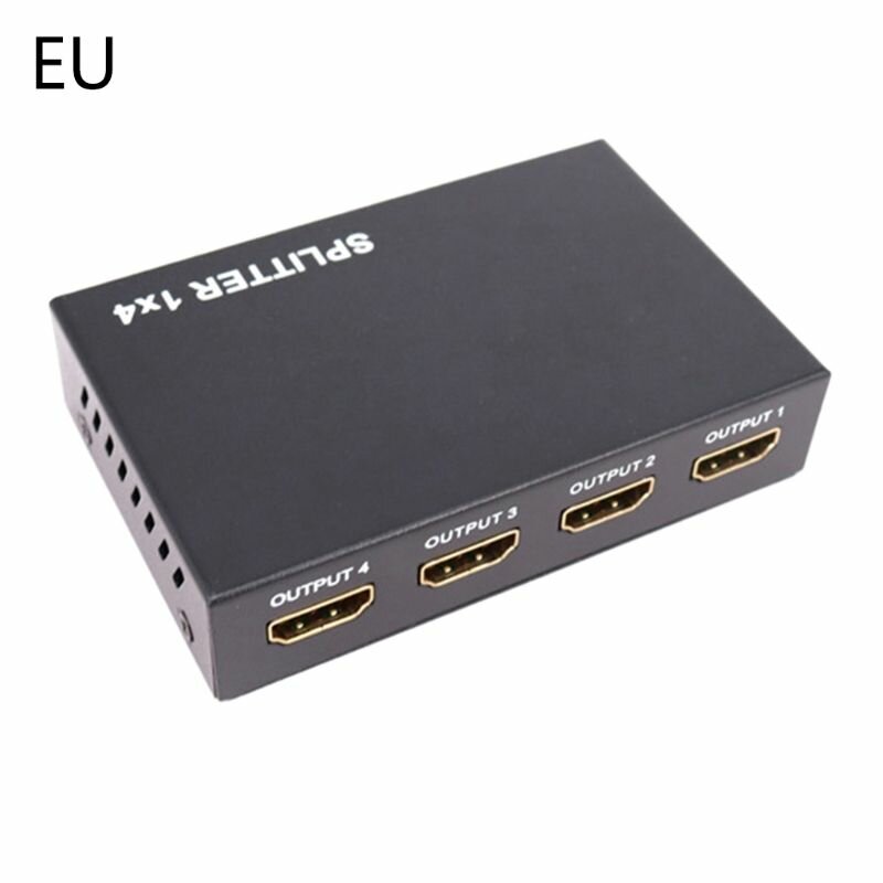 1x4 для разветвителя HDMI 1 порт на 4 дублирующих дисплея/зеркальное питание, полное разрешение 1080P, высокое разрешение