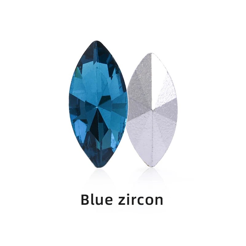 Стразы синие Blue zircon 5x10 мм
